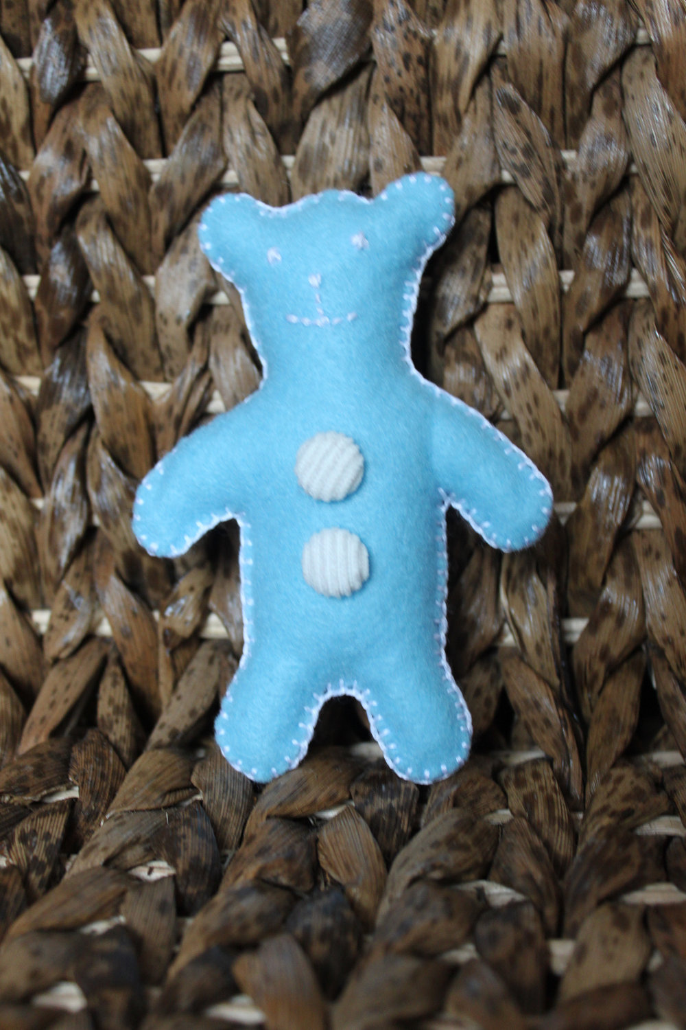 Newborn Teddy Bear Toy Baby Blue Baby Pink Felt on Luulla